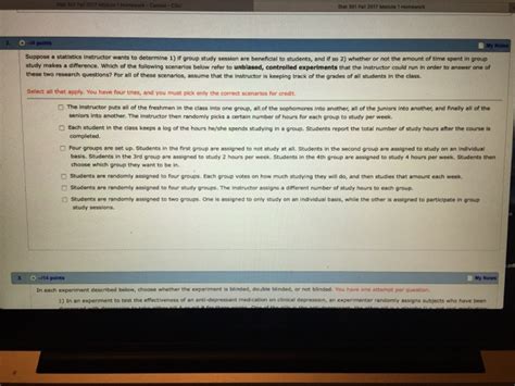 Solved Suppose A Statistics Instructor Wants To Determine 1