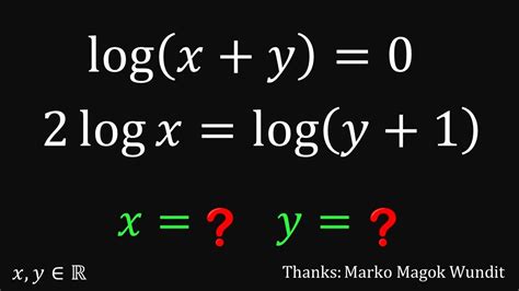 Logarithmic Equation How To Solve Suggested Problem Youtube