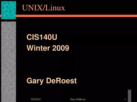 Ppt Unixlinux Powerpoint Presentation Free Download Id3841702
