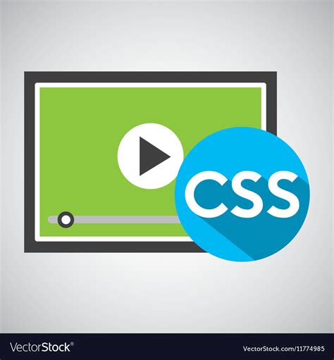 Web Development Video Player Css Royalty Free Vector Image
