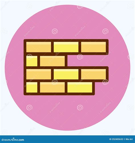 Icon Brickwork Suitable For Building Symbol Flat Style Simple Design Editable Design
