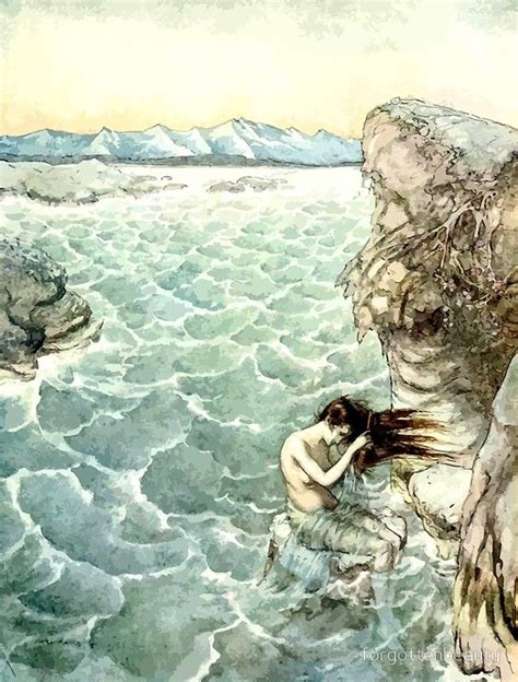 Bathing In A Sea Cove Arthur Rackham Comus Redbubble Art Arthur