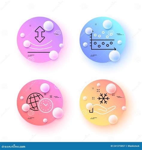 Time Management Freezing And Dot Plot Minimal Line Icons For Web Application Printing Vector
