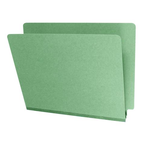 Green Letter Size End Tab Classification Folder With 2″ Pearl Green Tyvek Expansion And 2
