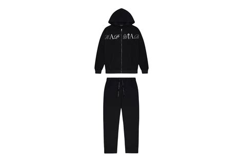 Pre Owned Trapstar Script Zip Hoodie Tracksuit Black Modesens