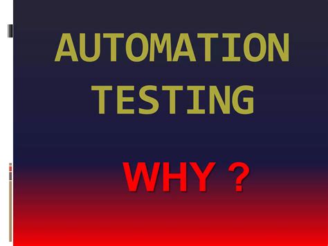 manual and automation testing pptx
