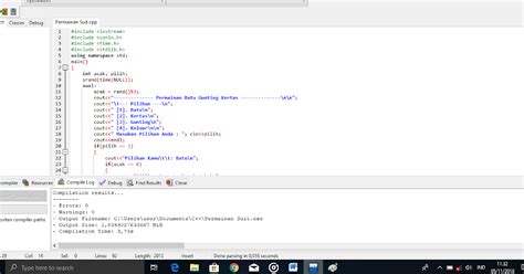 Tutorial C Cara Membuat Program Permainan Suit Batu Gunting Kertas Tutorial Belajar Coding