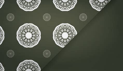 빈티지 흰색 패턴과 텍스트 아래에 배치 어두운 녹색 배너 템플릿 0명에 대한 스톡 벡터 아트 및 기타 이미지 0명 꽃 식물 꽃무늬 Istock