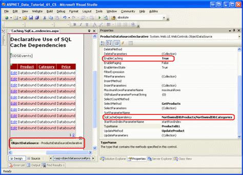 C 使用 Sql 缓存依赖项 Microsoft Learn