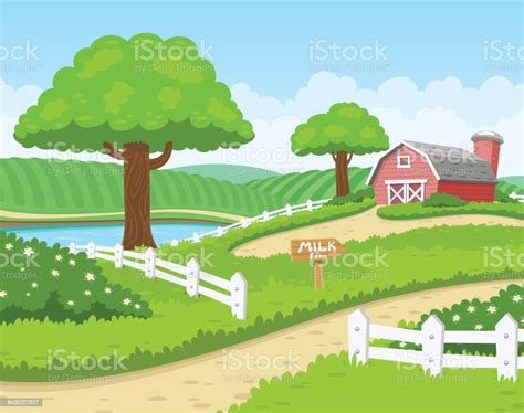 농장 배경기술 농장에 대한 스톡 벡터 아트 및 기타 이미지 농장 마을 도로 Istock
