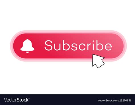 Subscribe Button With Arrow Cursor And Royalty Free Vector