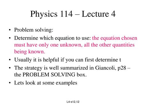 ppt physics 114 â€“ lecture 4 powerpoint presentation free download