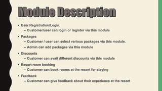 Online Resort Management System PPTX Hotel Properties Real Estate