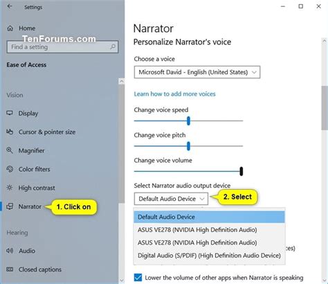 Select Audio Channel For Narrator Speech Output In Windows Tutorials