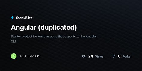 Angular Duplicated Stackblitz Angular Duplicated Stackblitz