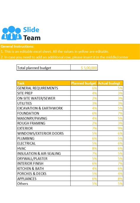 Costing Template Excel