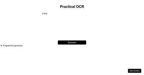 OCR React Codesandbox