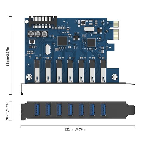 Cạc Mở Rộng Cổng Usb 3 0 Cho Máy Tính Bàn Card Pci E Usb 3 0 7 Port