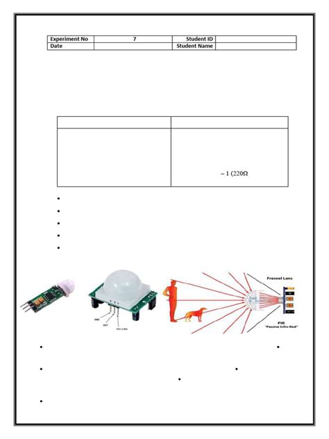 experiment 7 pir sensor pdf arduino infrared