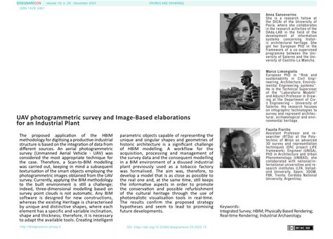 Pdf Uav Photogrammetric Survey And Image Based Elaborations For An
