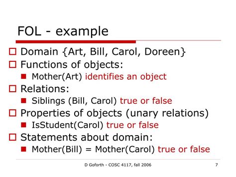 Ppt First Order Logic Fol Powerpoint Presentation Free Download Id6569776