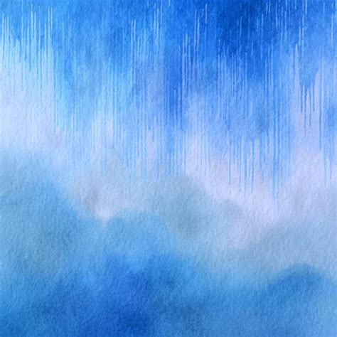 Blue Mist Rain Backgrounds Watercolor Digital Papers Bundle Tpt
