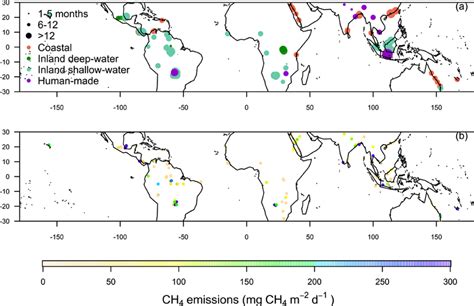 Database Site Location Number Of Months Measured And Ch4 Fluxes A Download Scientific