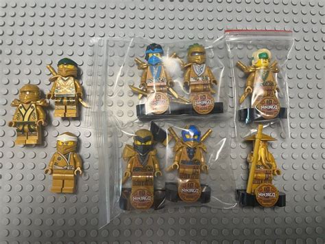 Lego Gold NinjaGo Minifigures Bundle Hobbies Toys Toys Games On Carousell