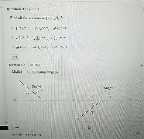 solved question 3 2 points find all three values of 1