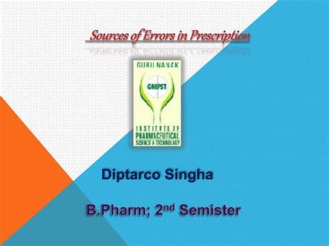 Sources Of Error In Prescription Pdf