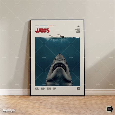 Jaws Steven Spielberg Retro Movie Poster Id 13694305 By A