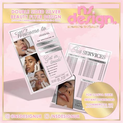 A5 Leaflet Flyer Template Design Canva Editable Background Silver A5 Portrait Design