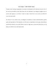 Core Cluster Case Study Task Docx Core Cluster CASE STUDY Task Property Sales Leasing