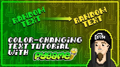 How To Create Awesome COLOR CHANGING TEXT In Python Pygame Tutorial YouTube