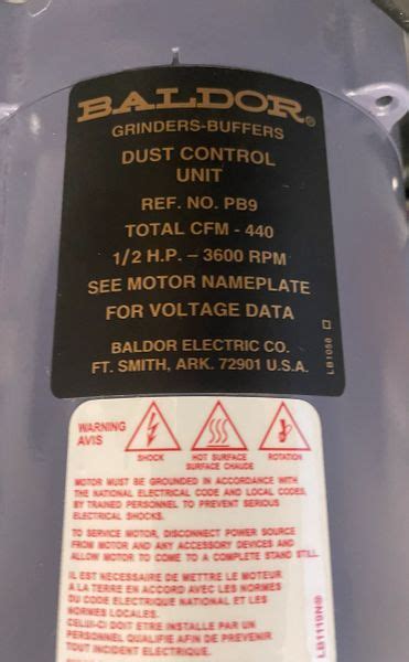 Pb9 Blower Fan Spb9 Dust Collector Baldor Vl3503cnf Dc 10c New Free Shipping Far West