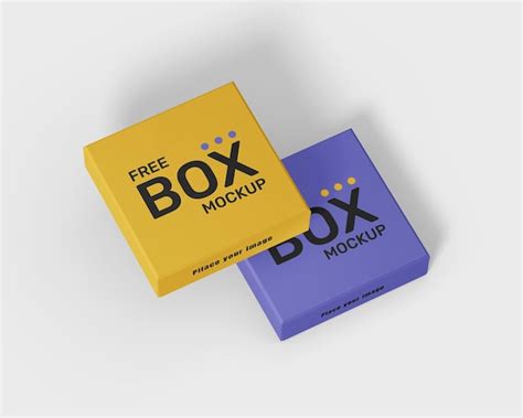 Premium Psd Psd Paper Box Side View Realistic Mockup