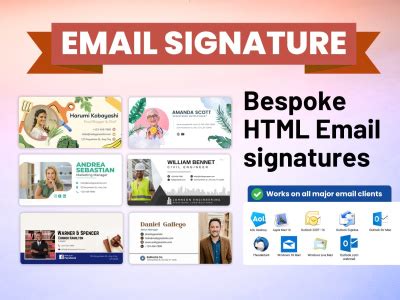 Clickable HTML Email Signature Upwork