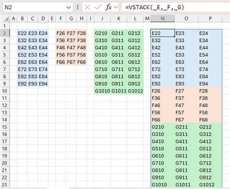 Trying To Combine Multiple Named Ranges Into One Array Rexcel