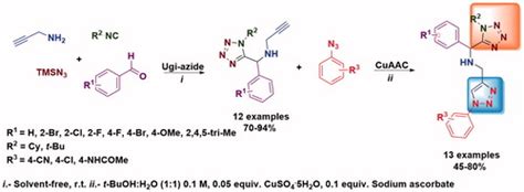 Synthesis Of 15 Disubstituted Tetrazole 123 Triazoles Hybrids Via Ugi Azidecuaac Synthetic