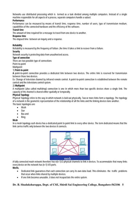 Computer Networks 1 1st Unit 10CS55 VTU PDF