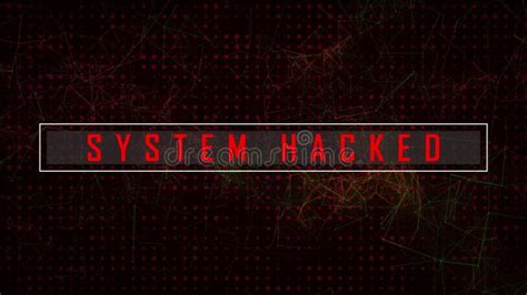 Animation Of System Hacked Text Against Network Of Connections With Glowing Spots Stock Video