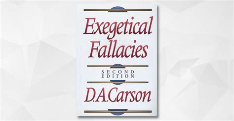 Book Review Exegetical Fallacies By Da Carson 9marks