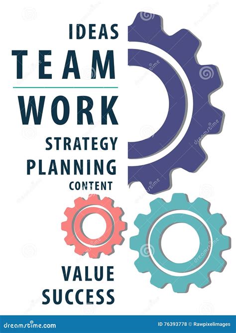 Teamwork Strategy Planning Content Value Concept Stock Illustration