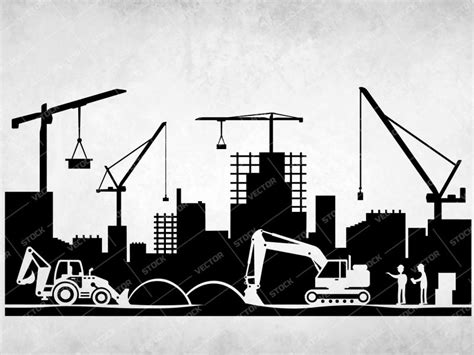 Construction Background Svg Construction Site Svg Building Svg