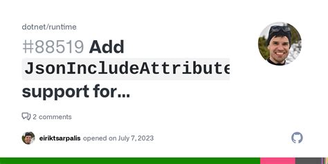 Add `jsonincludeattribute``jsonconstructorattribute` Support For