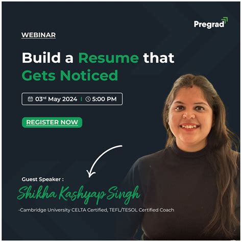 Free Webinar On Building A Resume That Gets Noticed Pregrad Posted On