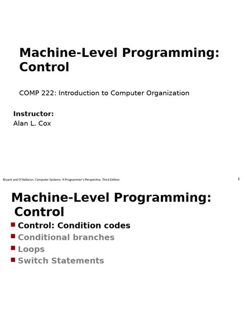 08 Machine Control 2 Pdf Control Flow Software Engineering
