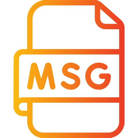 Msg File Generic Gradient Outline Icon