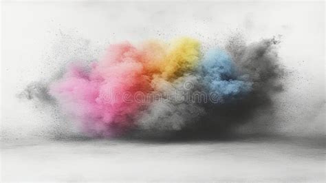 A Vibrant Explosion Of Colored Powder Creating A Dynamic Visual Effect