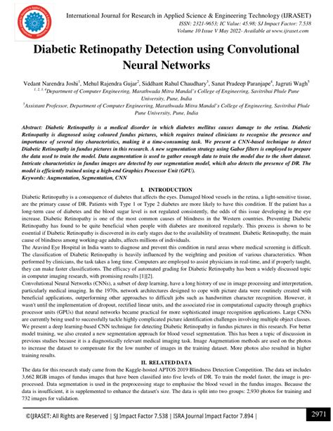 Pdf Diabetic Retinopathy Detection Using Convolutional Neural Networks